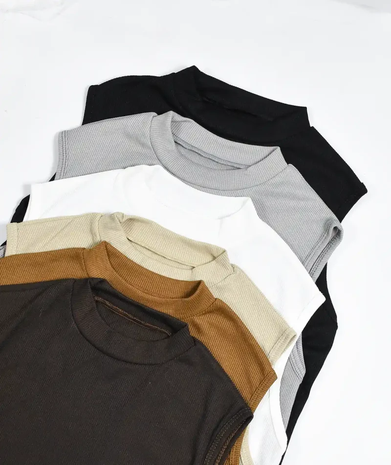 تاپ کبریتی یقه گرد/زیرمانتویی کبریتی